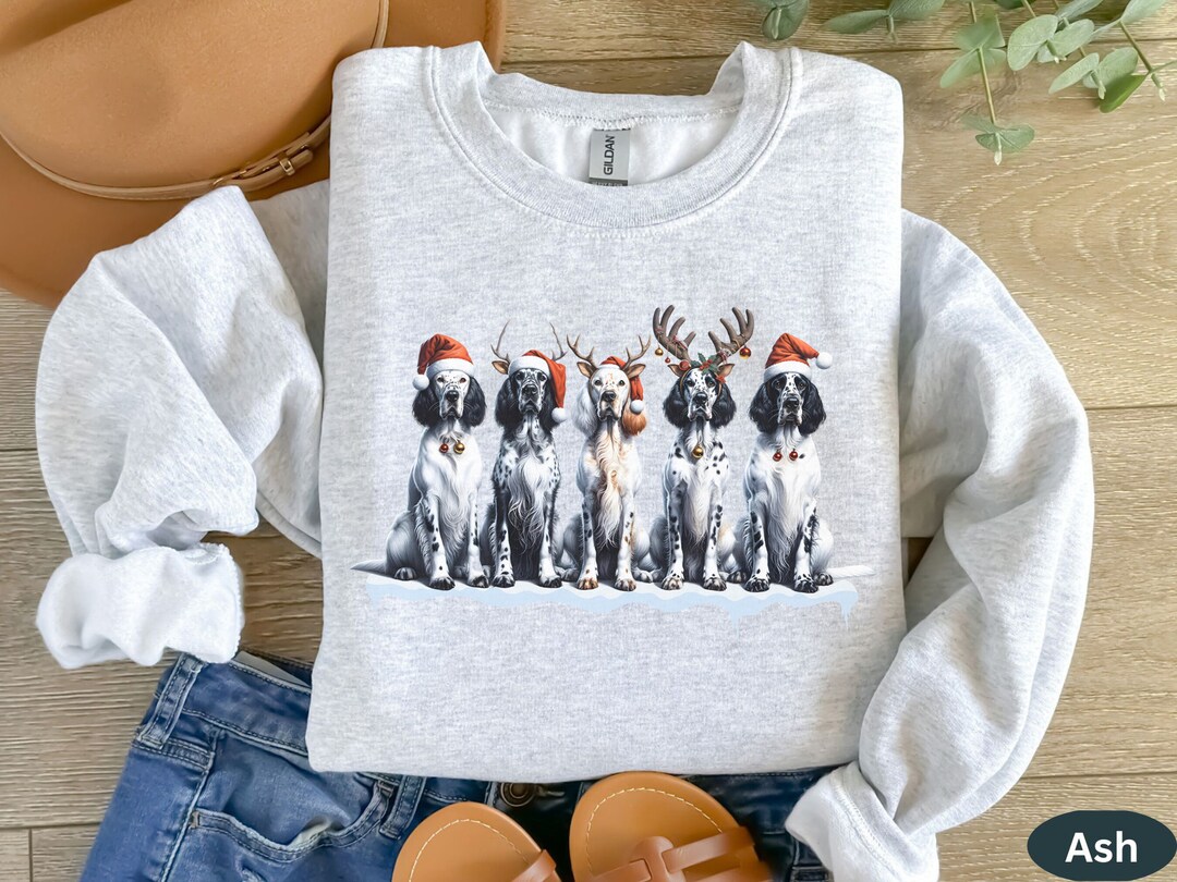 English Setter Dog Person Christmas Dog Shirt for People, Dog Mama ...