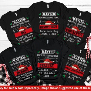 North Pole Correctional Christmas Matching Family Shirt,funny Custom ...