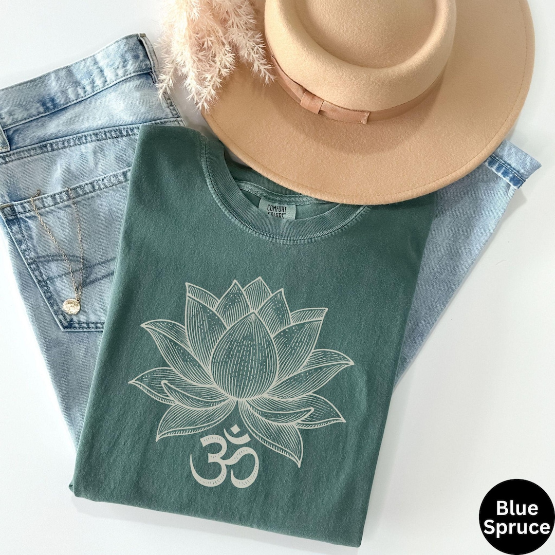 Om Lotus Flower Shirt, Yoga Shirt, Spiritual Hindu Shirt, Yoga Person ...