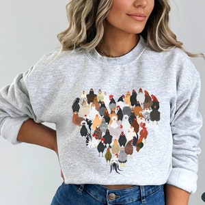 Cute Chicken Shirt,chicken Sweatshirt,chicken Gifts,chicken Sweat Shirt ...