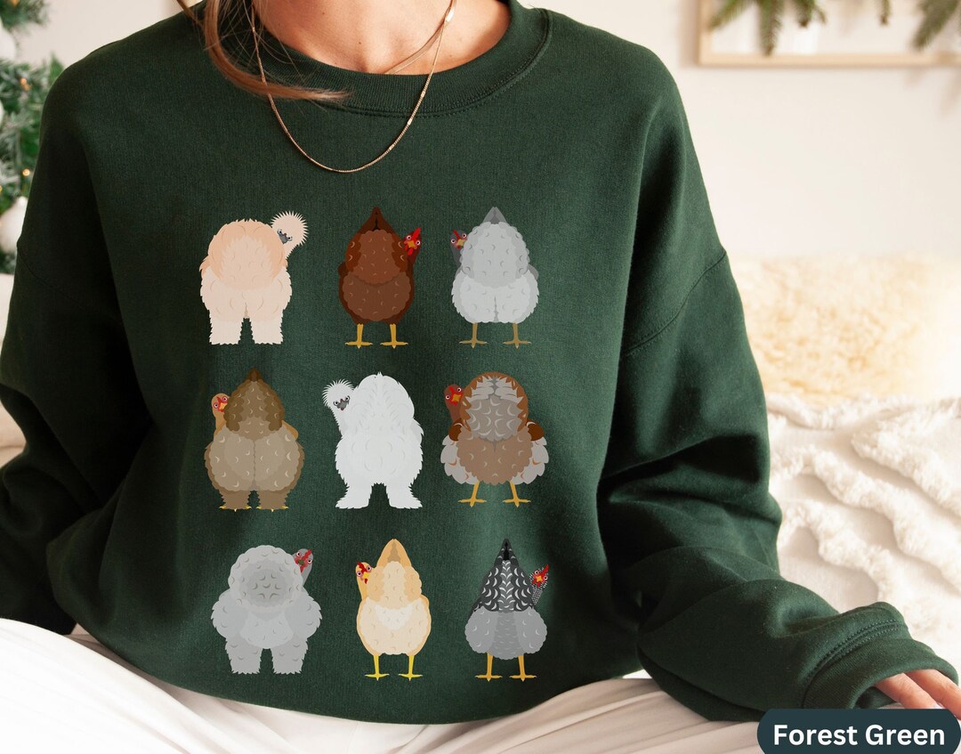 Funny Chicken Butt Shirt,chicken Person Gift Sweater,chicken Lover ...