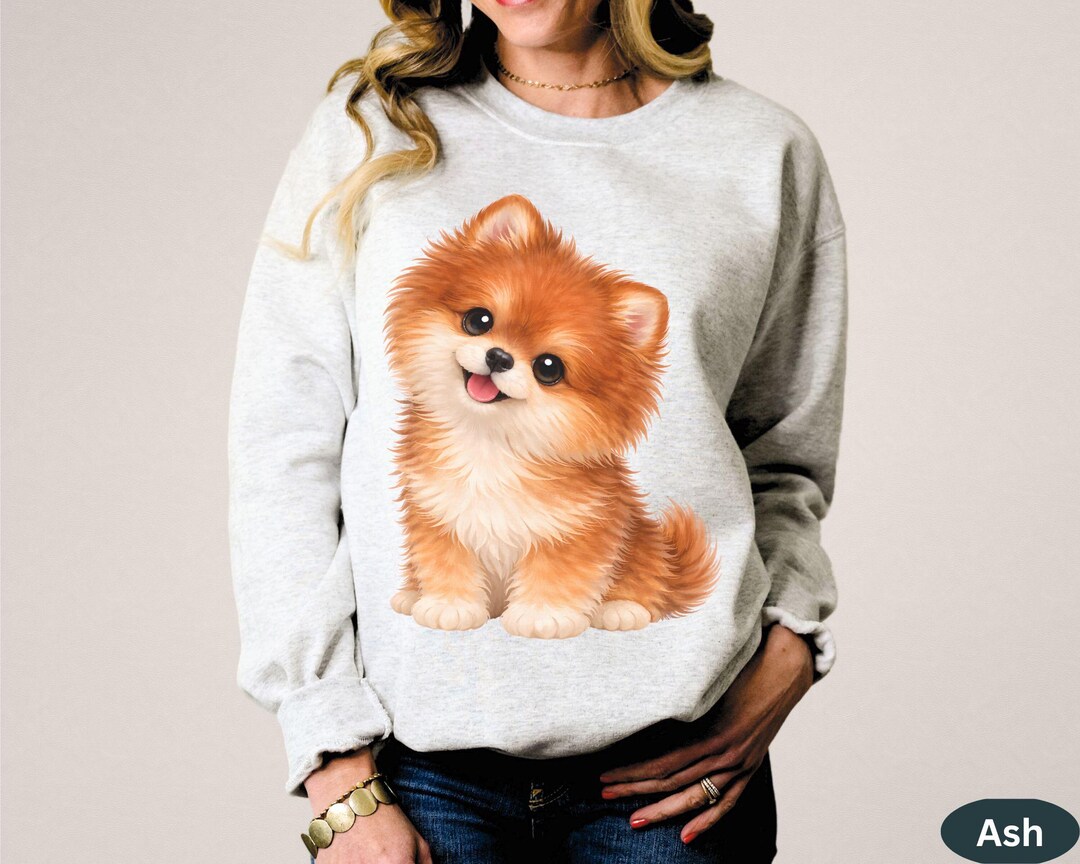 Pomeranian Crewnecked Sweater, Pom Dog Mom Gifts - Etsy
