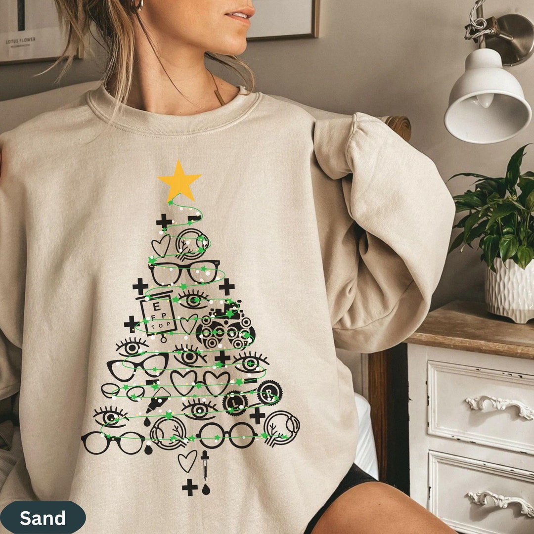 Optometry Christmas Sweatshirt, Optometry Person Shirt, Opto Symbols ...