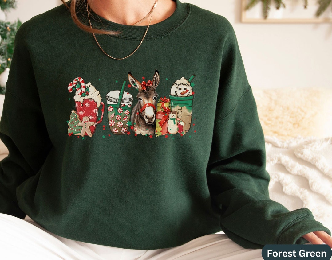Donkey Christmas Sweatshirt,donkey Person Gift Sweater, Donkey Lover ...