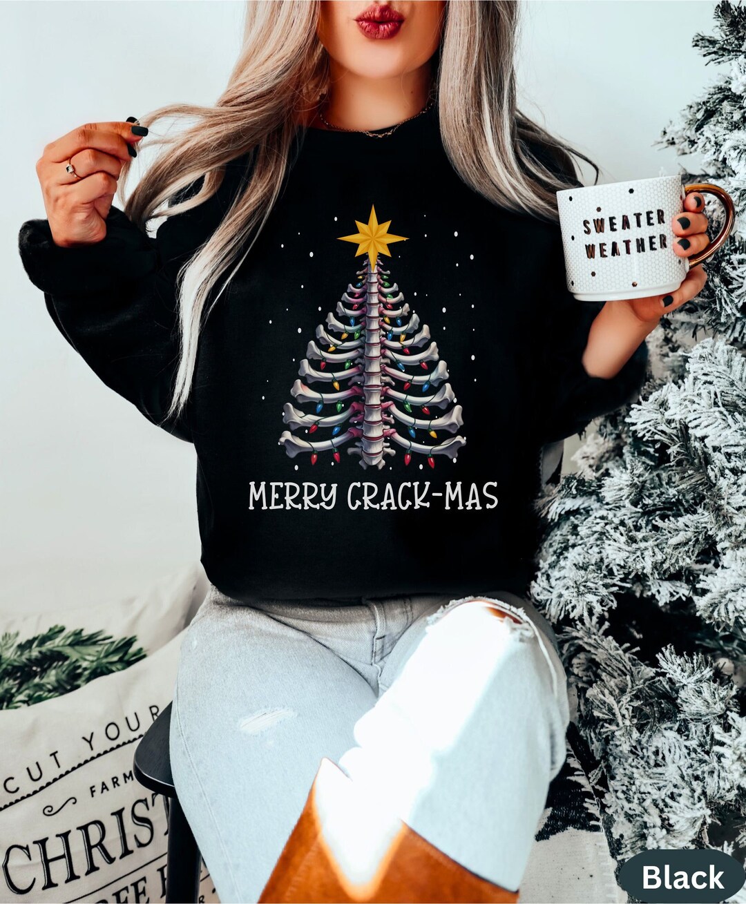 Funny Christmas Chiropractic Sweatshirt Graduation Gift for ...