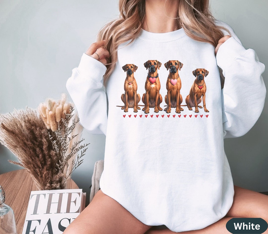 Rhodesian Ridgeback Pink Bow Sweatshirt, Dog Shirt for People, Dog Mom ...