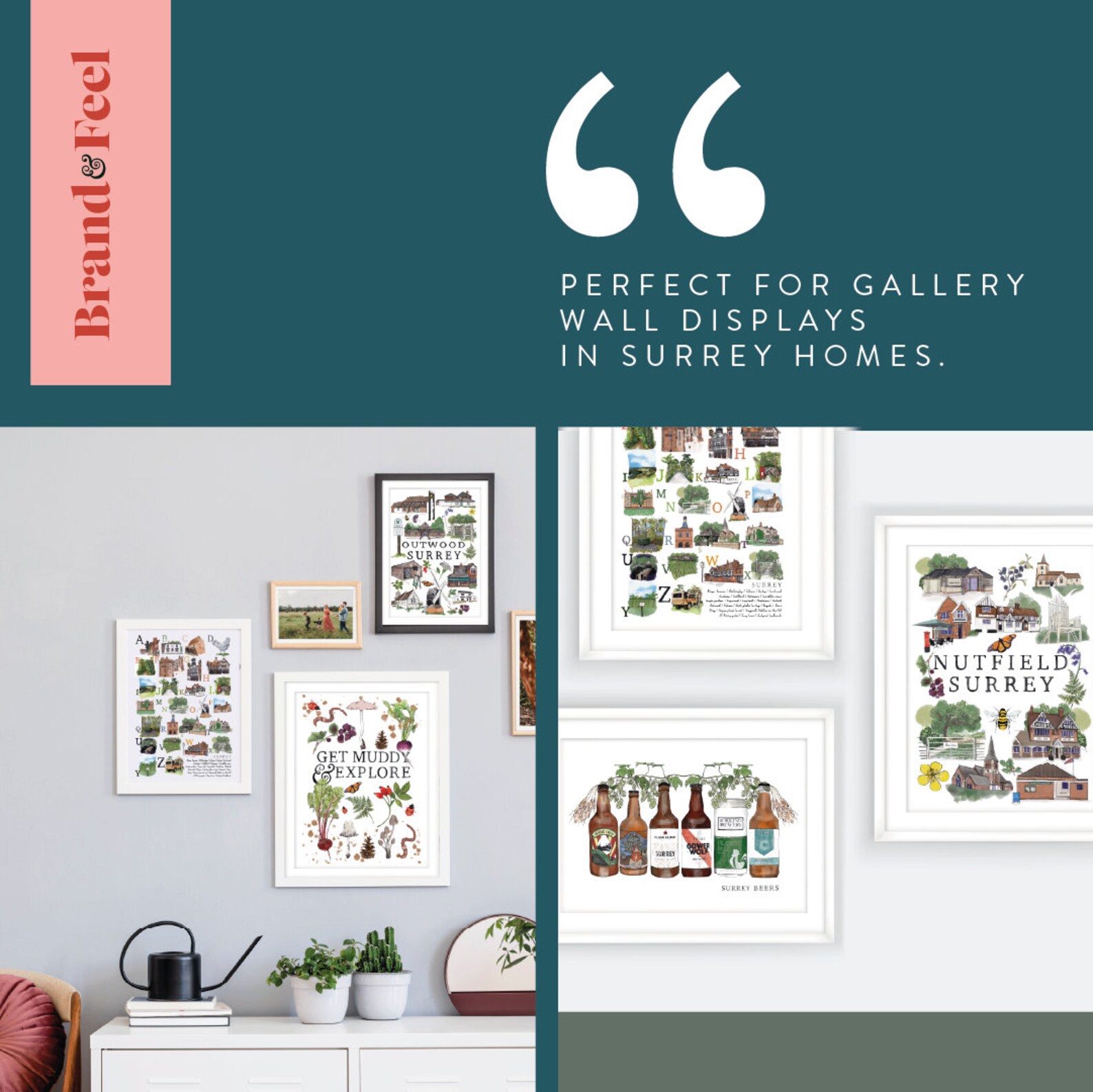 Surrey Art Surrey Map Outwood Surrey Village Art Print A4 Prints - Etsy