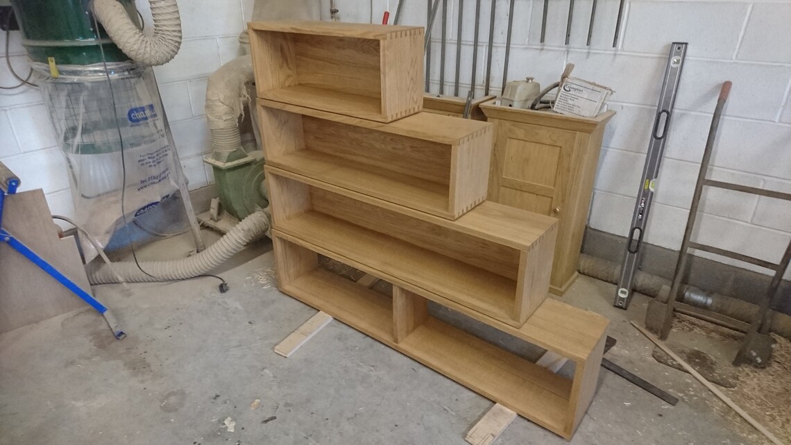 Oak Dovetailed Stacking Bookcase / Floating Shelves - Etsy
