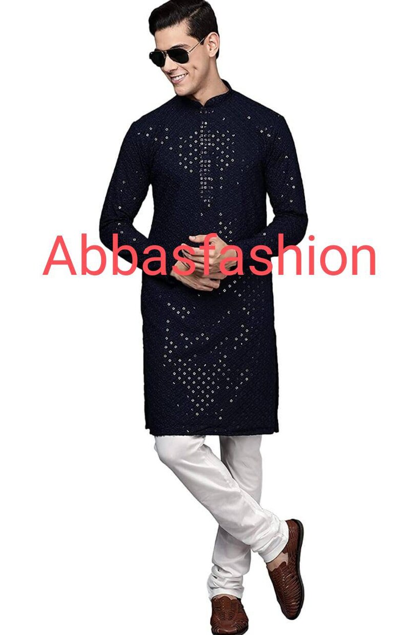 Mens Indian Chicken Curry Kurtablack Kurta Cotton Kurta - Etsy