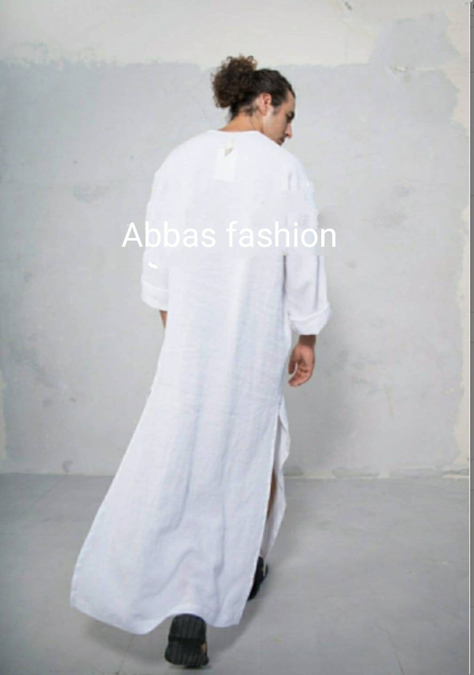 Men Linen Kaftan SPA MAN Black Coolloose Fit Tunic for Men - Etsy