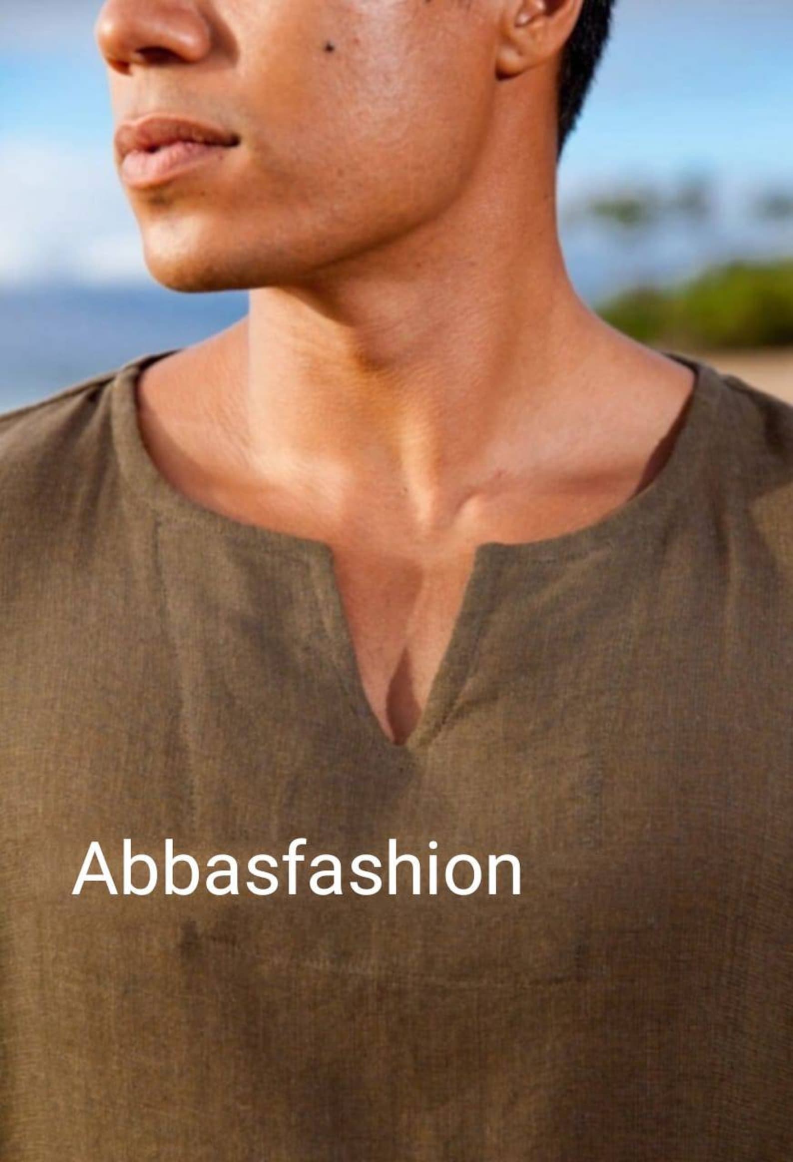 Men Linen Kaftan SPA MAN Black Coolloose Fit Tunic for Men - Etsy