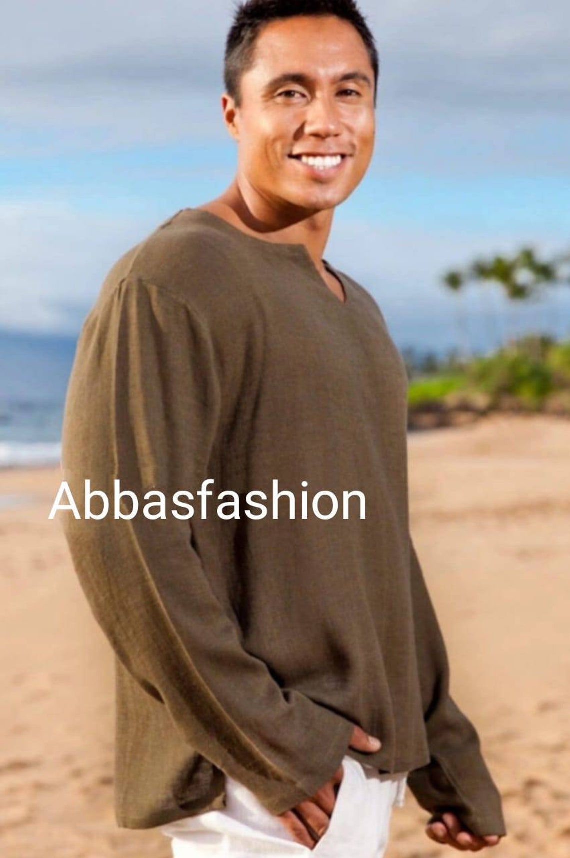 Men Linen Kaftan SPA MAN Black Coolloose Fit Tunic for Men - Etsy