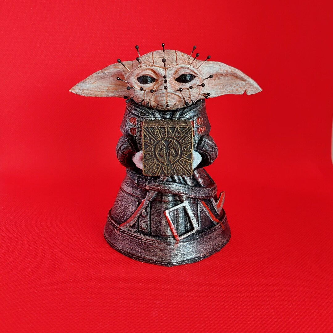 Hand-painted Grogu X Pinhead Mashup – 3D Printed Horror Collectible - Etsy