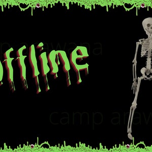 ANIMATED Slimy Skeleton Horror Screens for Twitch - Starting Soon, Brb ...