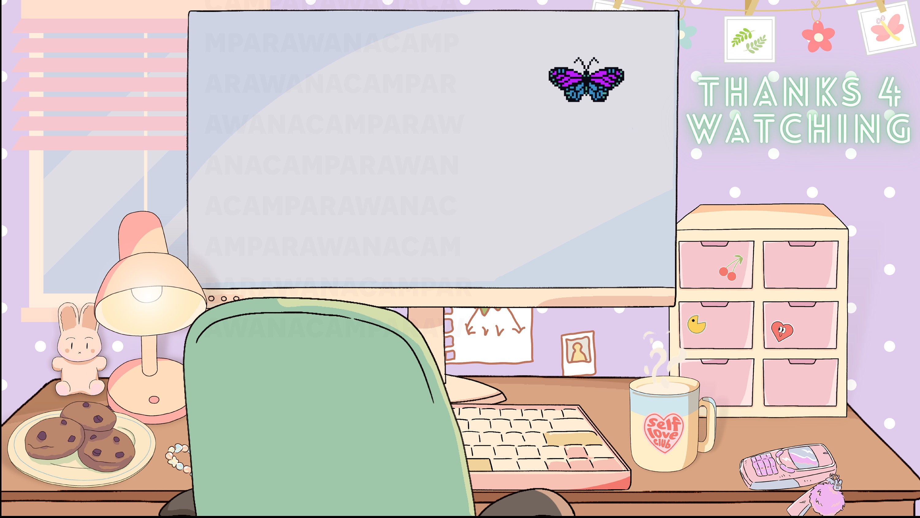 ANIMATED Desktop Screensaver Retro Bedroom Screens for Twitch ...