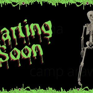 ANIMATED Slimy Skeleton Horror Screens for Twitch - Starting Soon, Brb ...