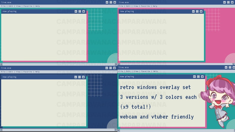 Retro 90s Windows Browser Inspired Overlays - Ready to Use Versions and ...