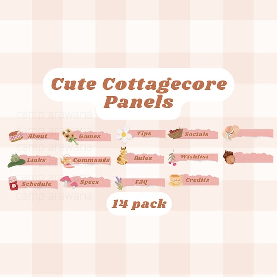 Cute Cottagecore Inspired Panels Ready to Use Versions and - Etsy
