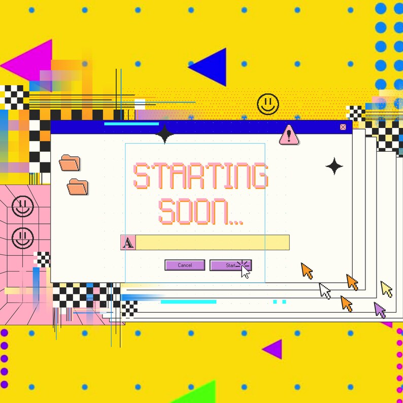Bright Retro ANIMATED Screens + Overlay BUNDLE for Twitch - Animated ...