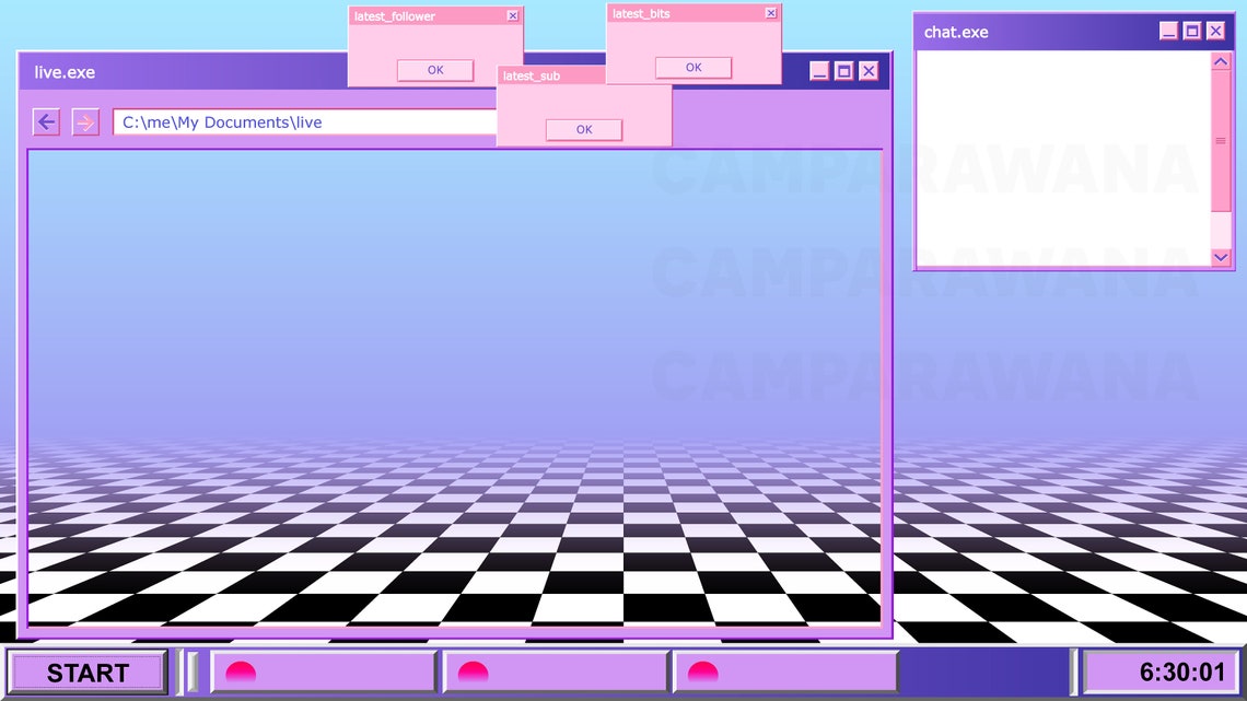 Retro Pastel Vaporwave Windows Browser Inspired Overlays - Etsy
