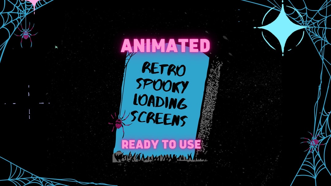 ANIMATED Retro Purple/magenta Blue Spooky Loading Screens - Ready to ...