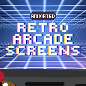 80s 90s ANIMATED Synthwave Vaporwave Retro Arcade Screens for Twitch ...