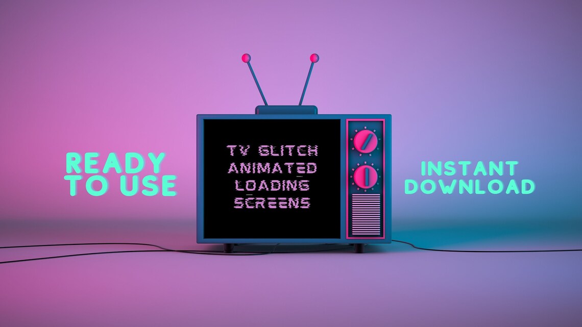 Vintage Crt Tv Glitch ANIMATED Screens for Twitch Starting - Etsy