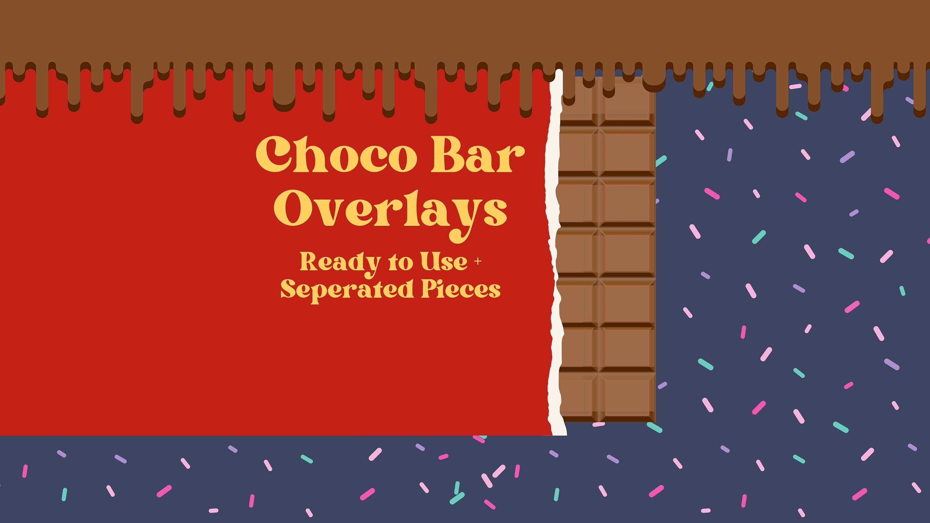Chocolate Bar Overlays for Twitch Ready to Use 6 Pack Bonus Separate ...