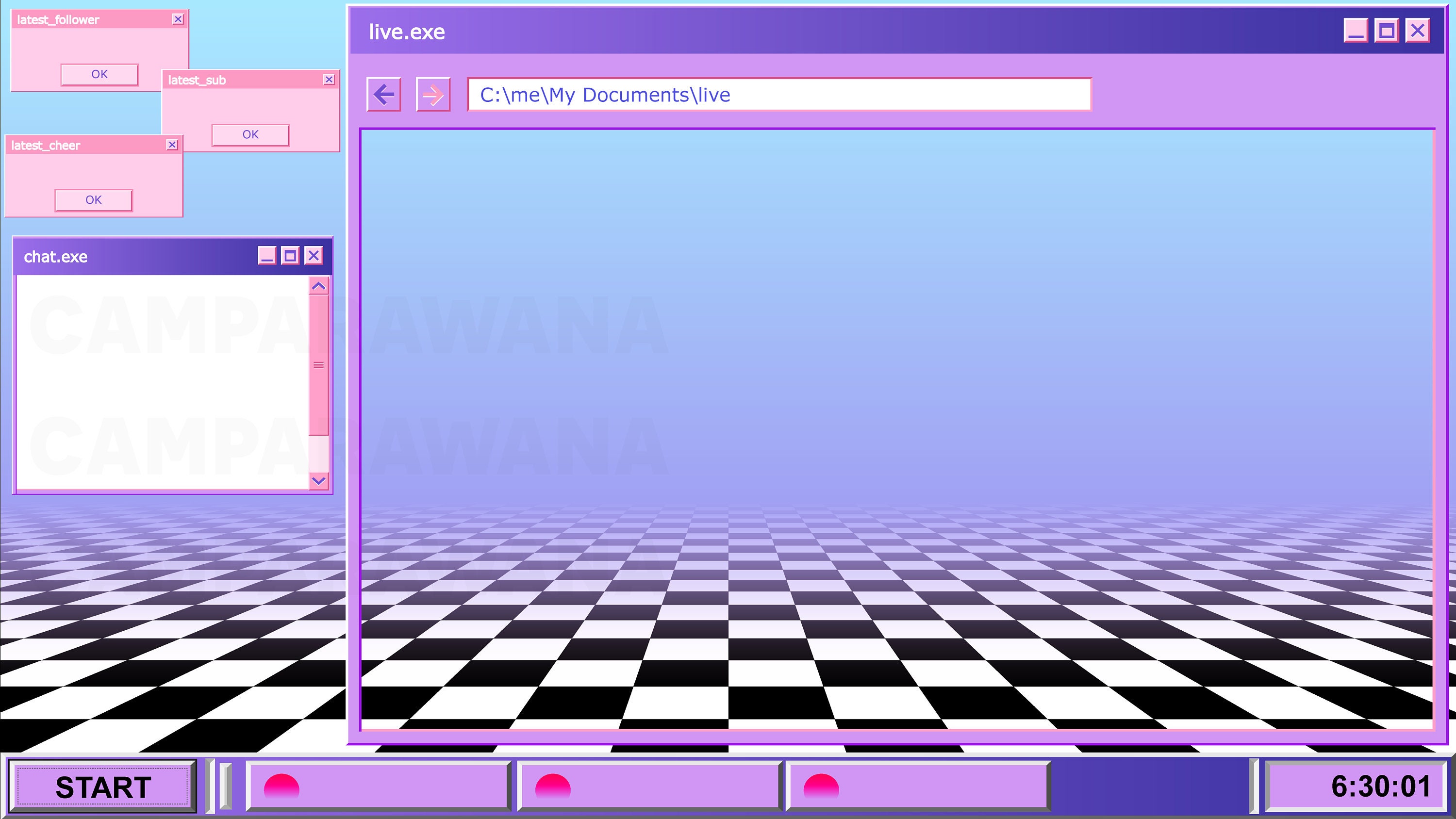 Retro Pastel Vaporwave Windows Browser Inspired Overlays - Ready to Use ...