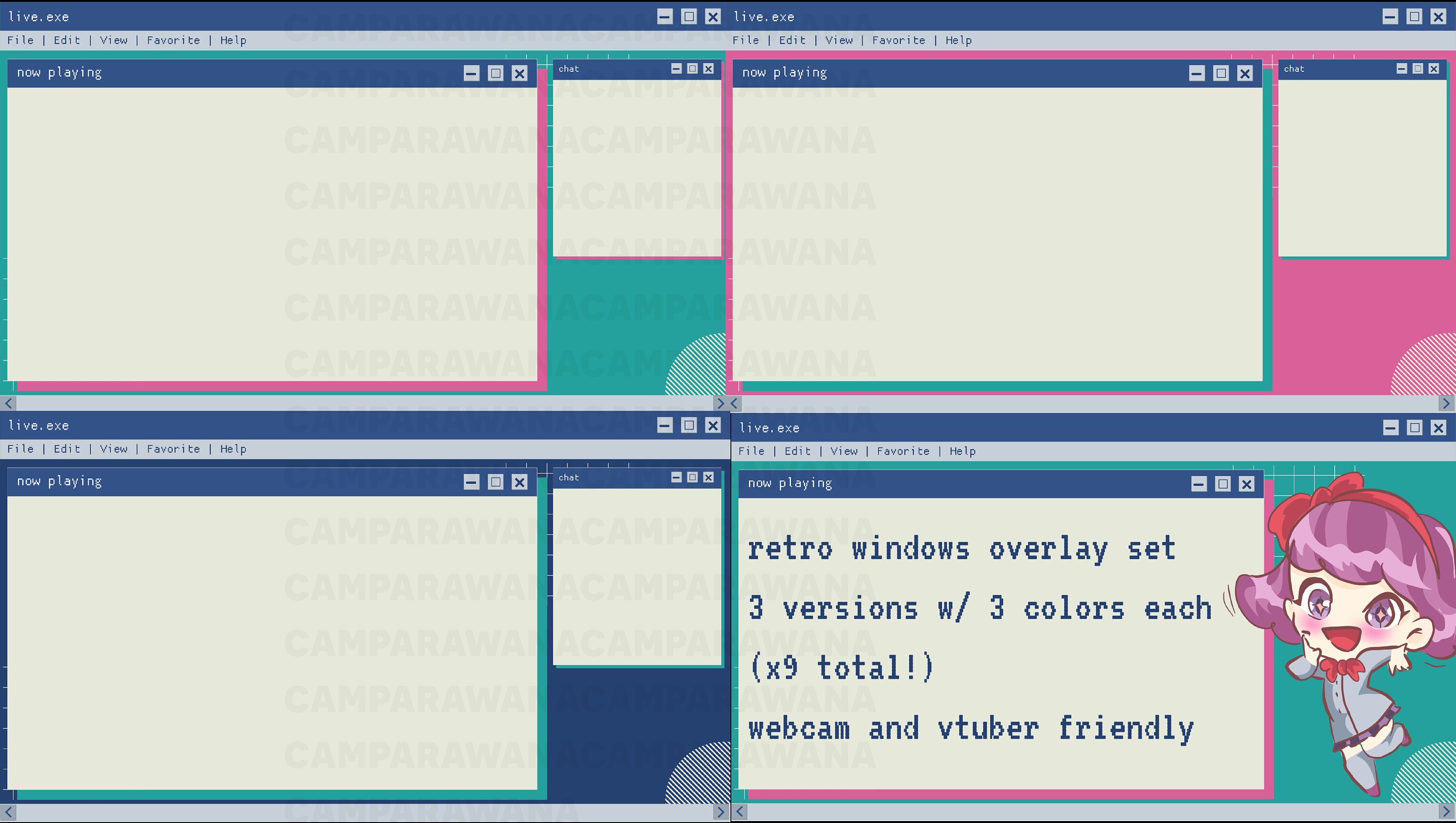 Retro 90s Windows Browser Inspired Overlays - Ready to Use Versions and ...