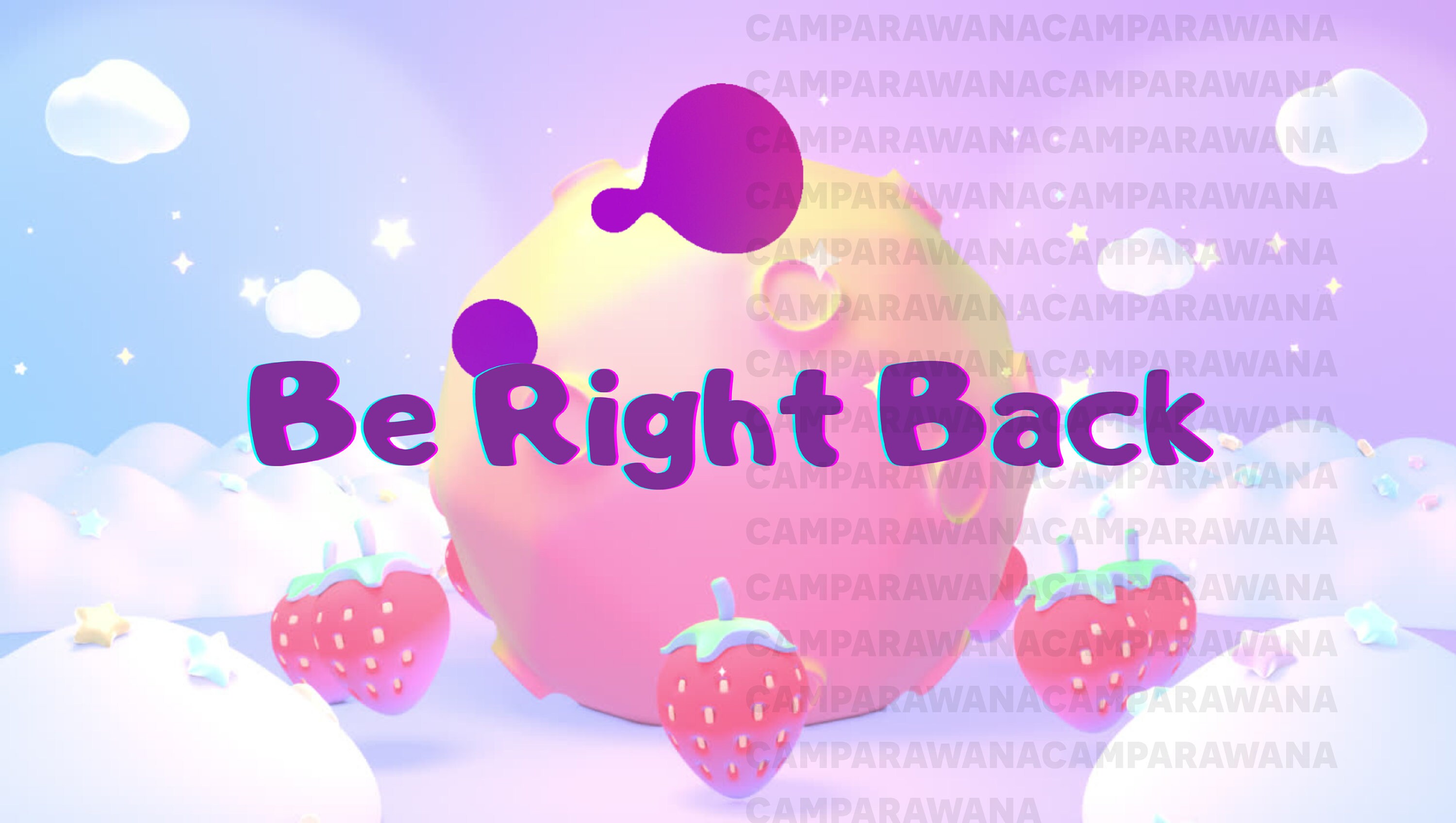 Strawberry Planet ANIMATED Kawaii Screens for Twitch Starting Soon, Brb ...