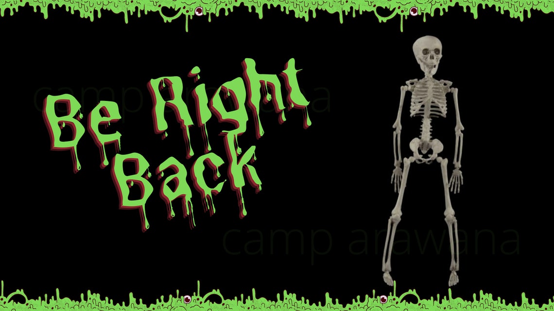 ANIMATED Slimy Skeleton Horror Screens for Twitch - Starting Soon, Brb ...