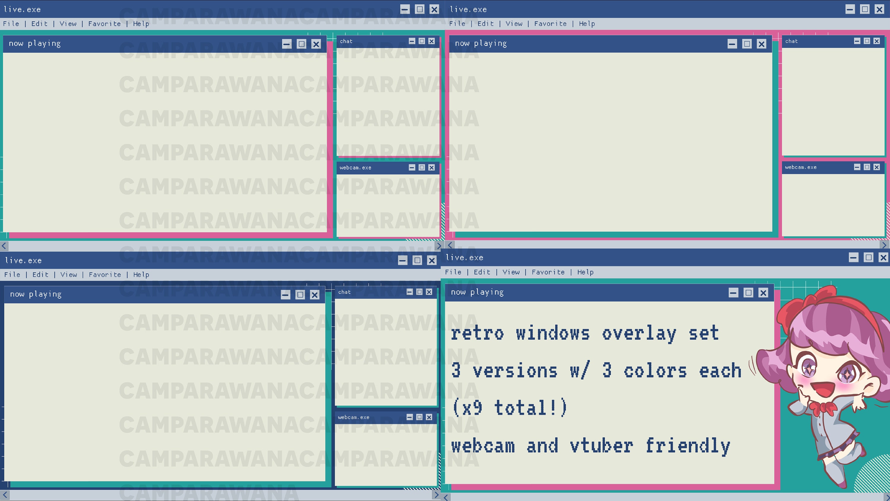 Retro 90s Windows Browser Inspired Overlays - Ready to Use Versions and ...
