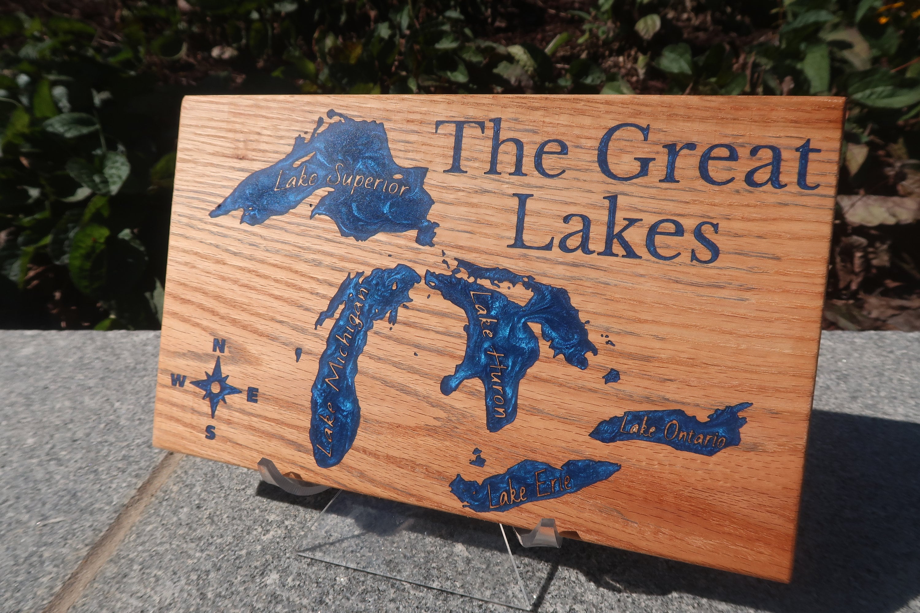 The Great Lakes Map | Wood and Epoxy/resin Sign | Handmade | Home Decor ...