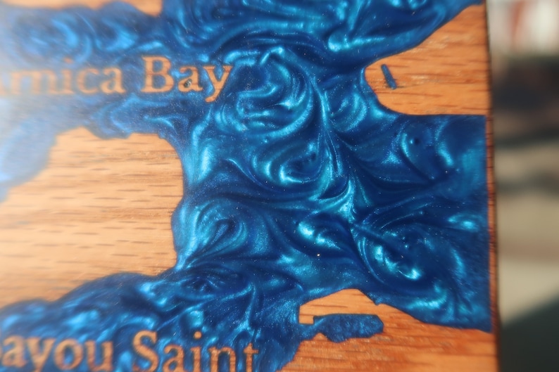 Orange Beach, Alabama Map | Wood and Epoxy/resin Sign | Handmade ...