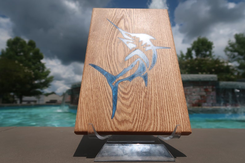 Swordfish Sign | Wood and Epoxy/resin Sign | Handmade | Beach Home ...