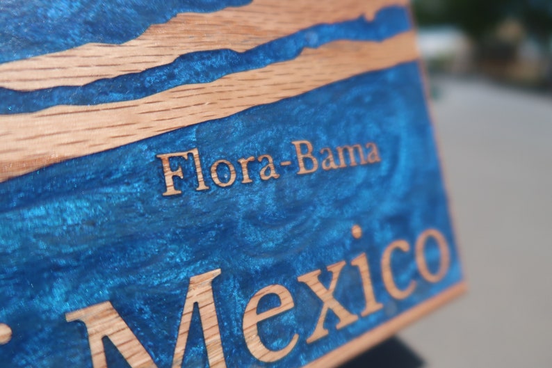 Orange Beach Alabama Map Wood and Epoxy/resin Sign - Etsy