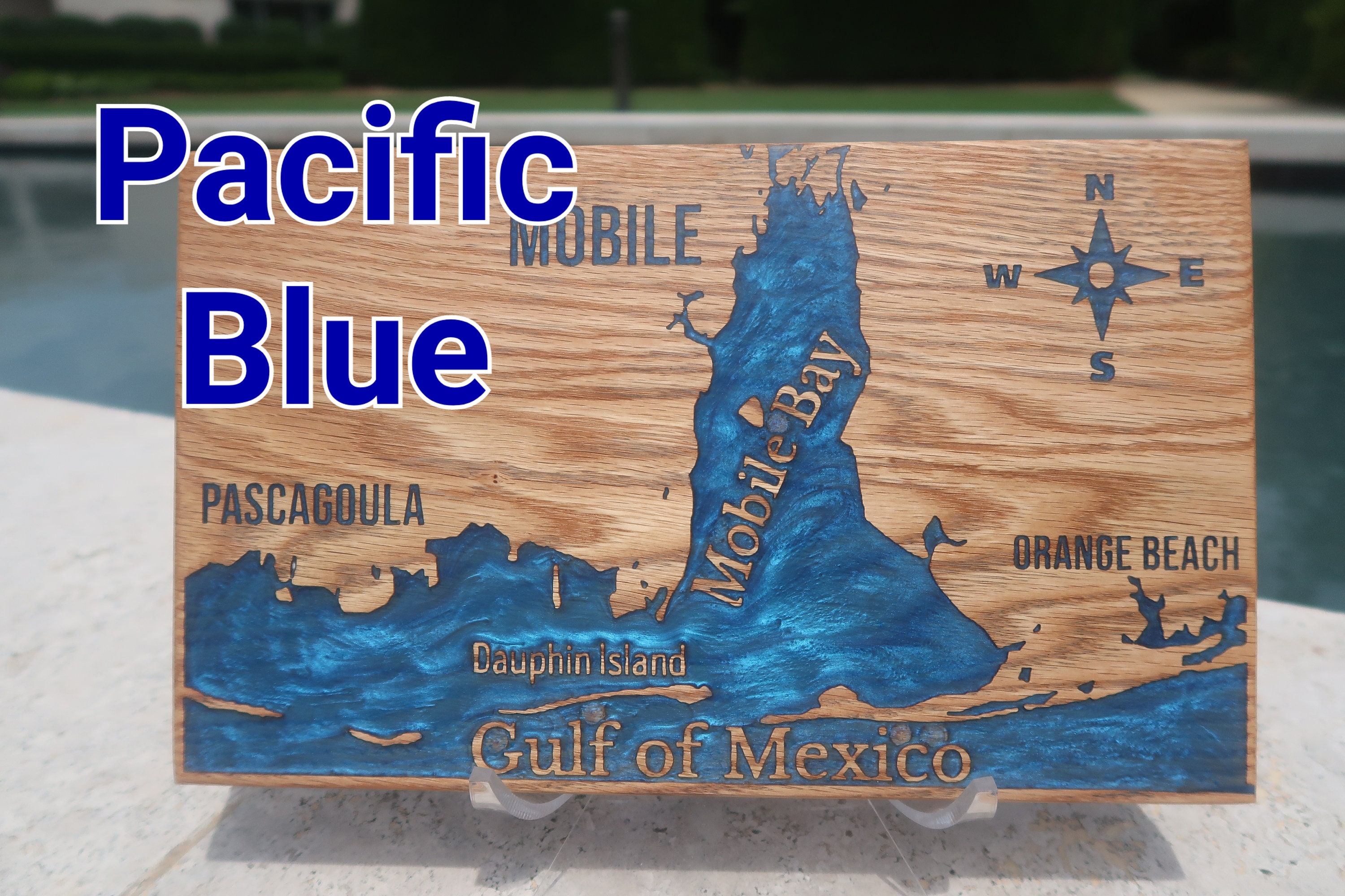 Destin, Florida Map | Wood and Epoxy/resin Sign | Handmade | Beach Home ...