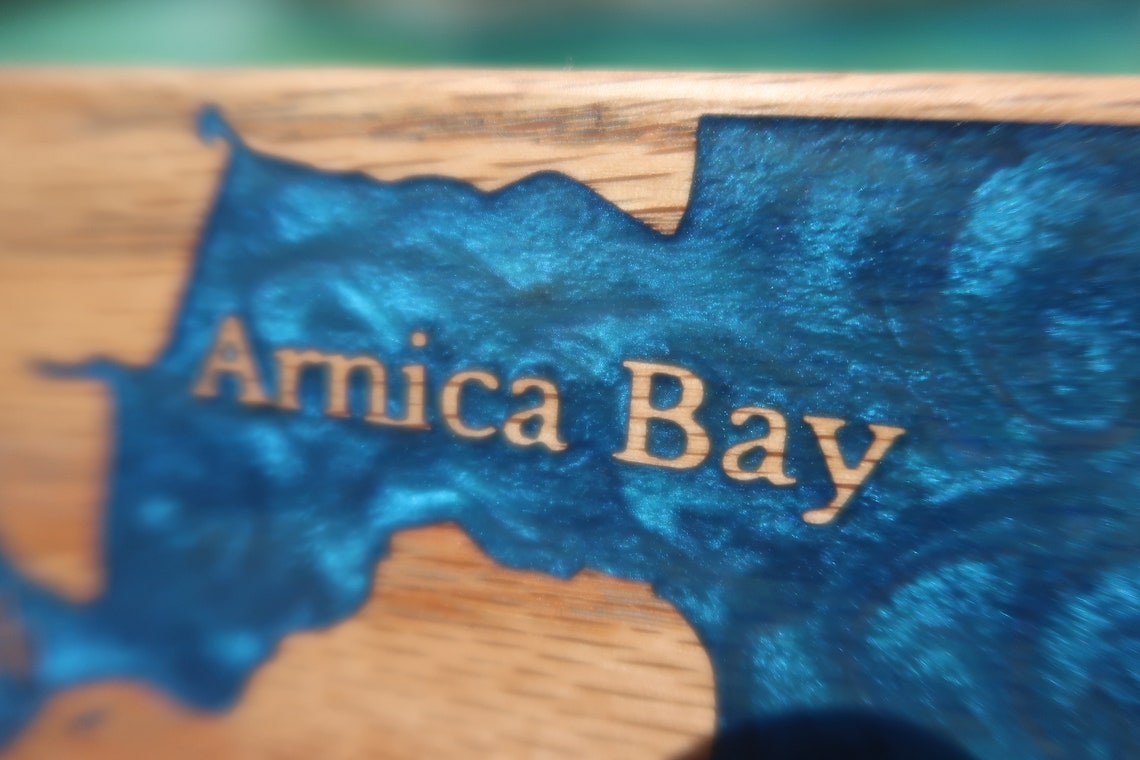Orange Beach Alabama Map Wood and Epoxy/resin Sign - Etsy
