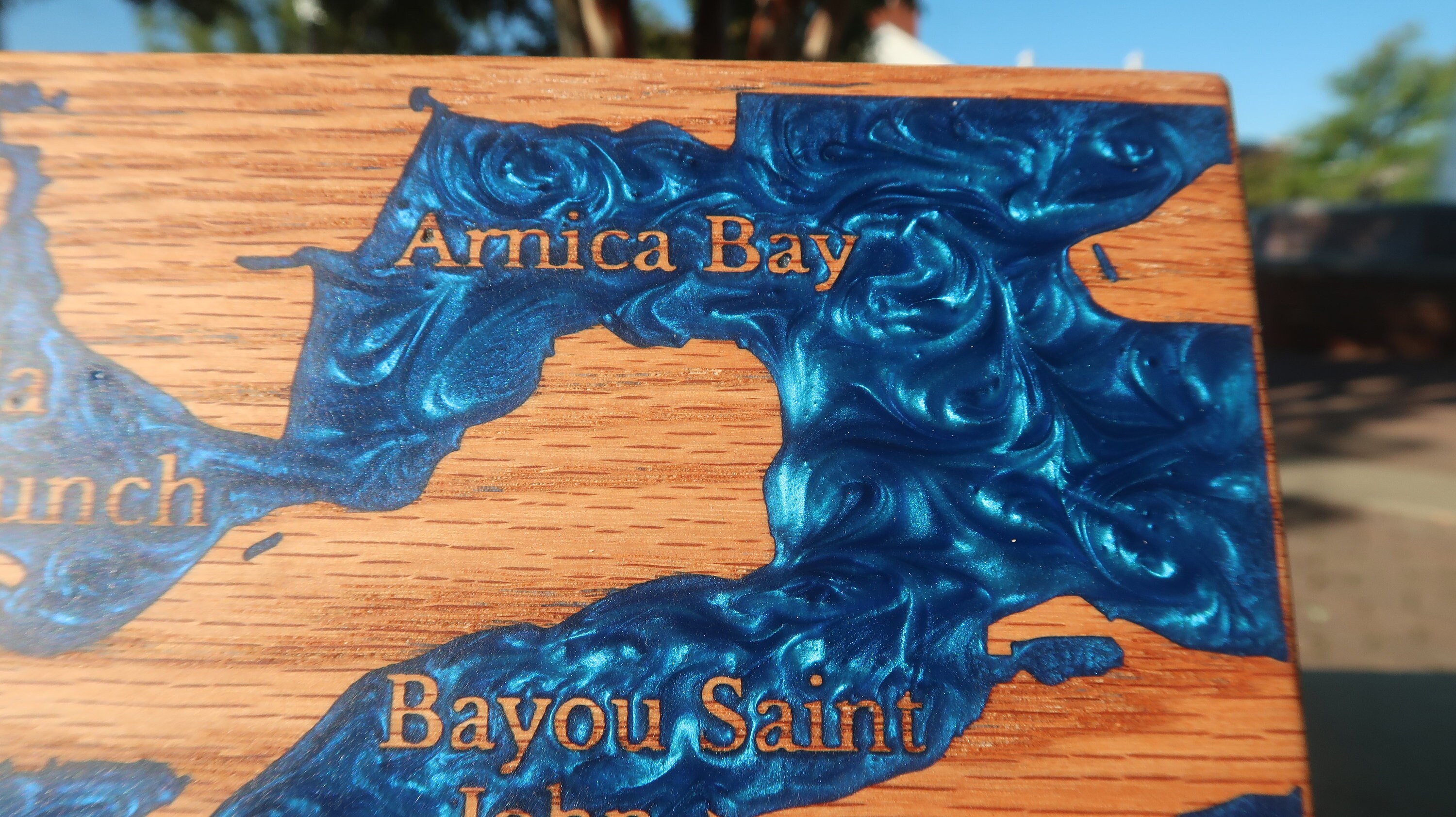 Orange Beach, Alabama Map | Wood and Epoxy/resin Sign | Handmade ...