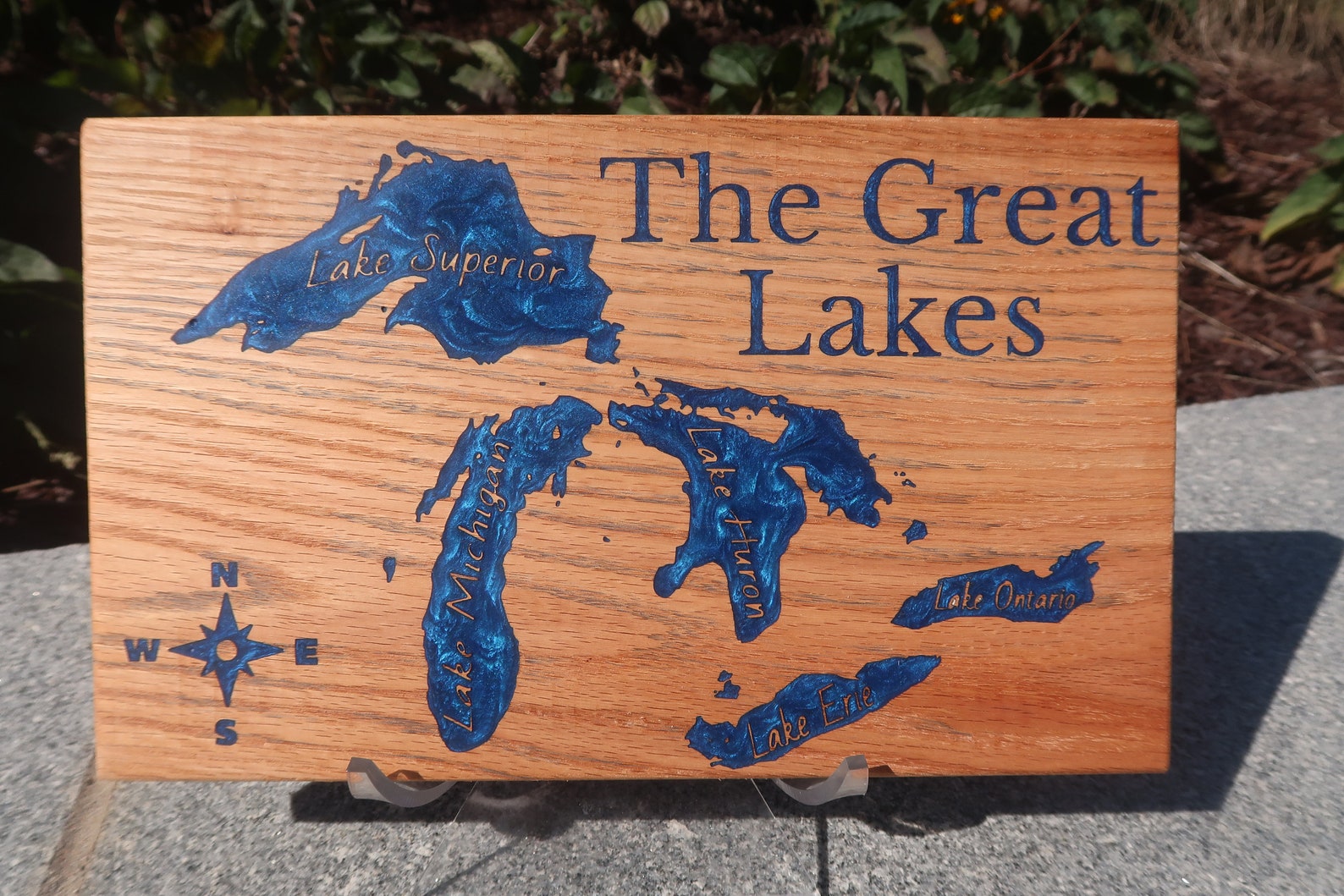 The Great Lakes Map | Wood and Epoxy/resin Sign | Handmade | Home Decor ...