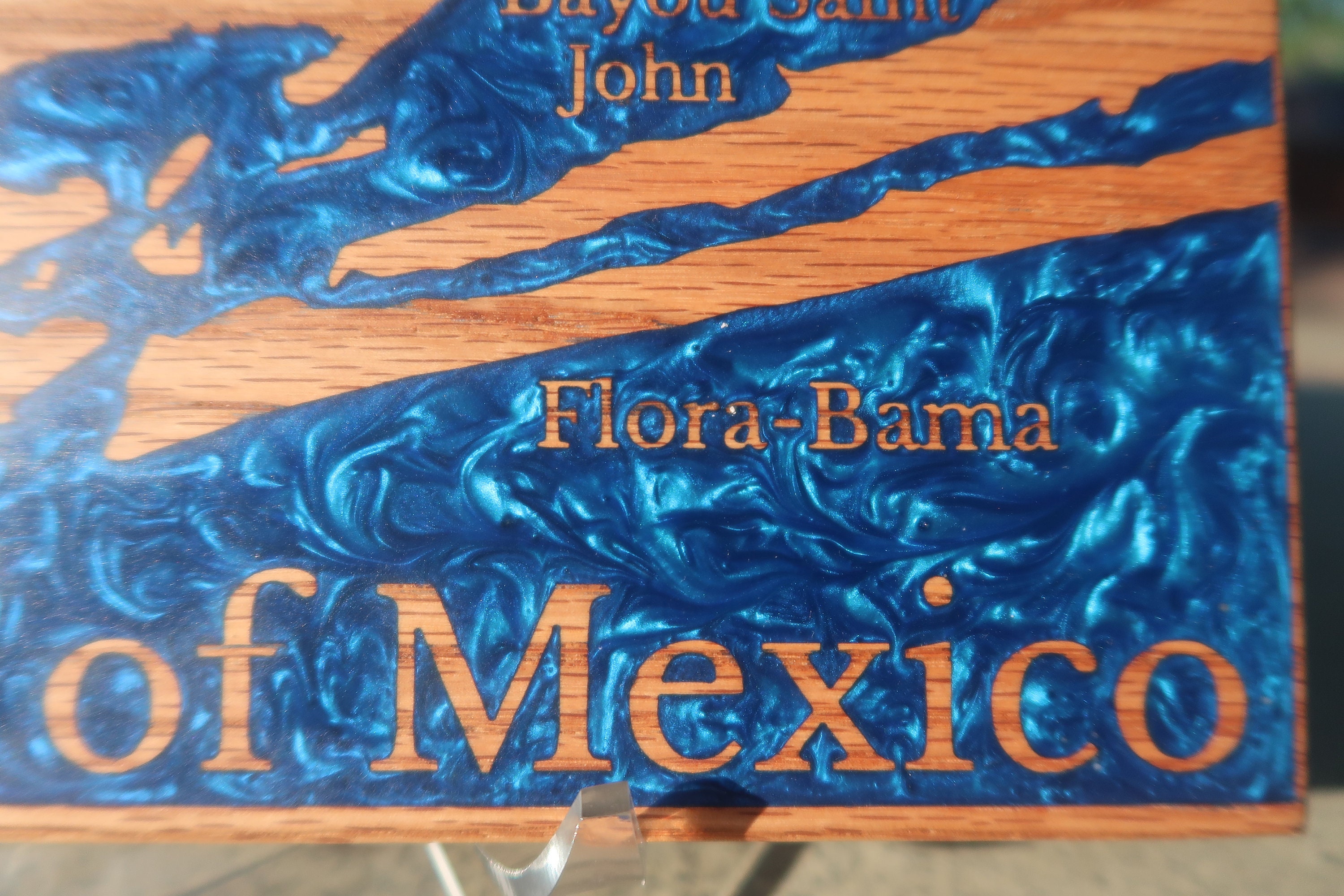 Orange Beach, Alabama Map | Wood and Epoxy/resin Sign | Handmade ...