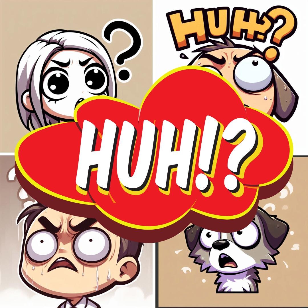 HUH Twitch Emote – Confused PNG Emote for Streamers and Discord (3 ...