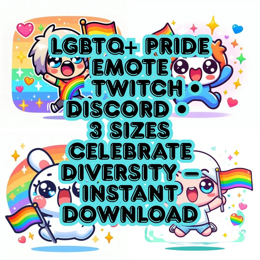 LGBTQ+ Pride Emote – Rainbow Flag Emoji for Twitch & Discord – Digital ...