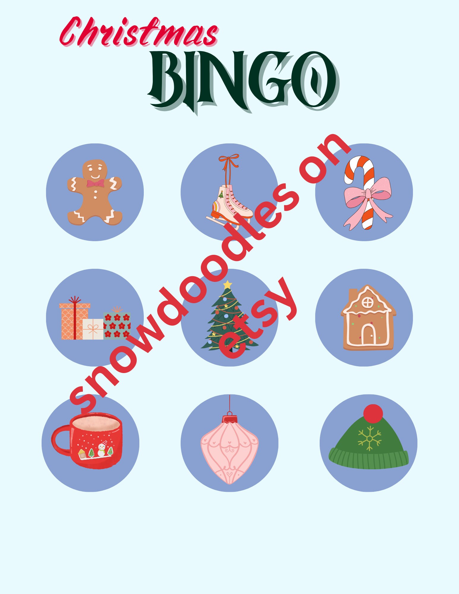 Christmas Bingo Board, Games for Family, Games for Classroom, Speech ...