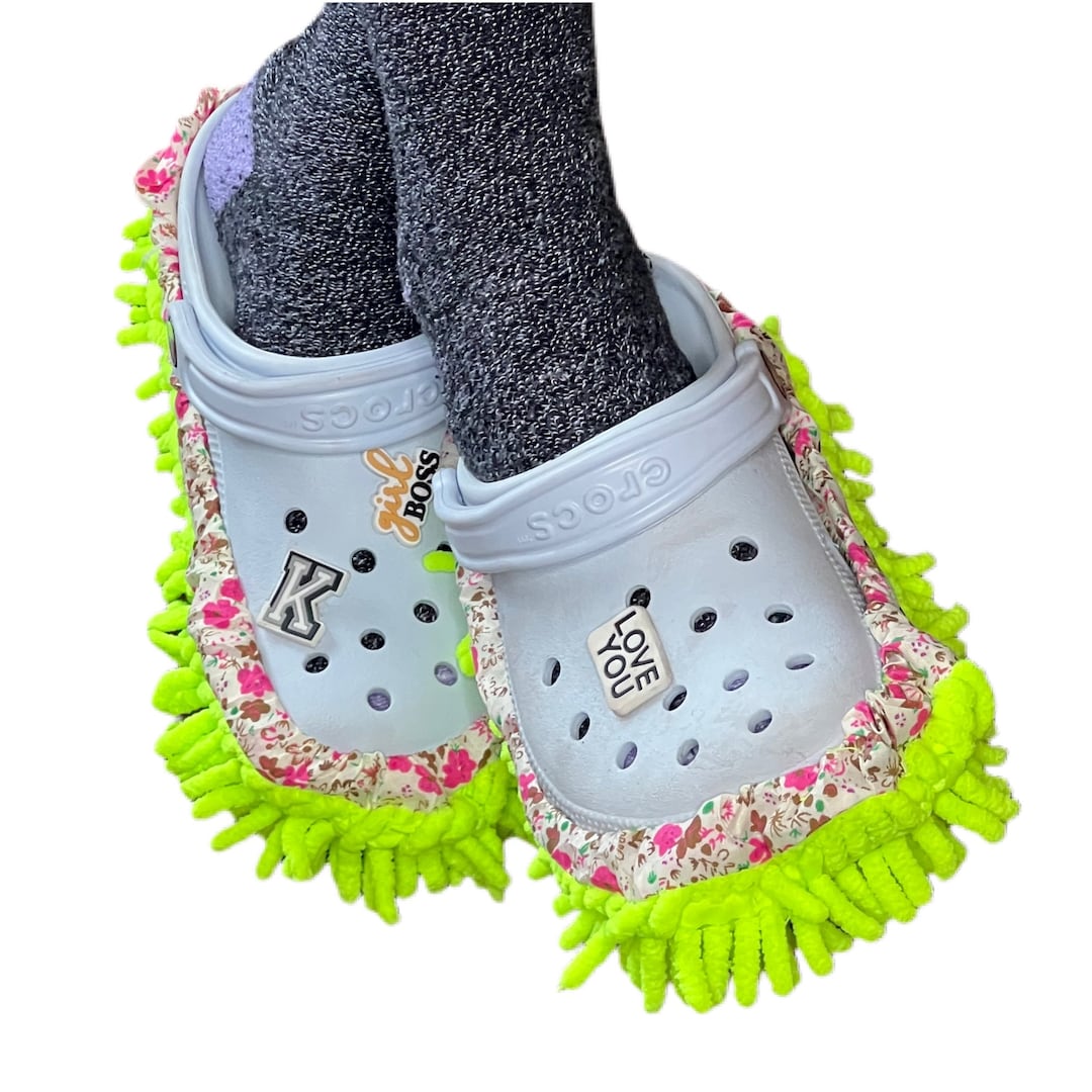 Crocs Socks |fun Cleaning Slipper Socks| Microfiber Chenille | 1 Pair ...