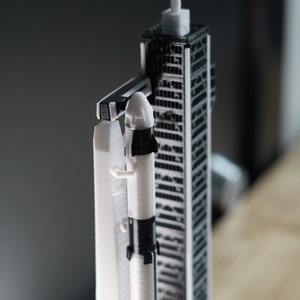 3D Printed Venting Falcon 9 Rocket With Crew Dragon - A Desktop Model ...