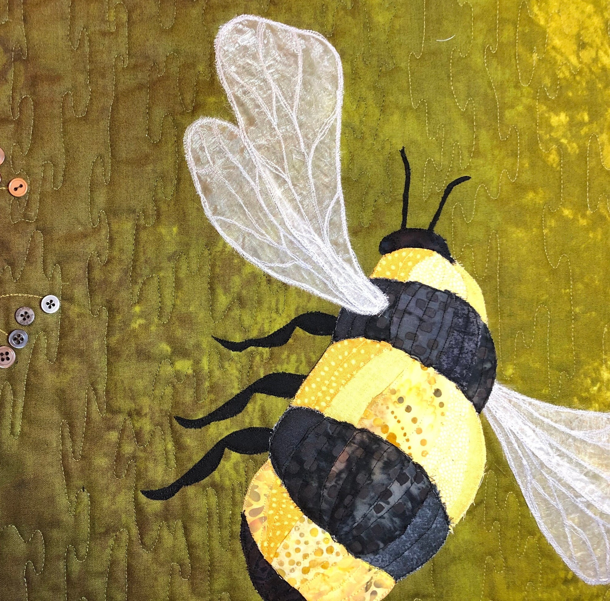 Honey Bee Quilt Pattern PDF, Fabric Collage, Applique - Etsy