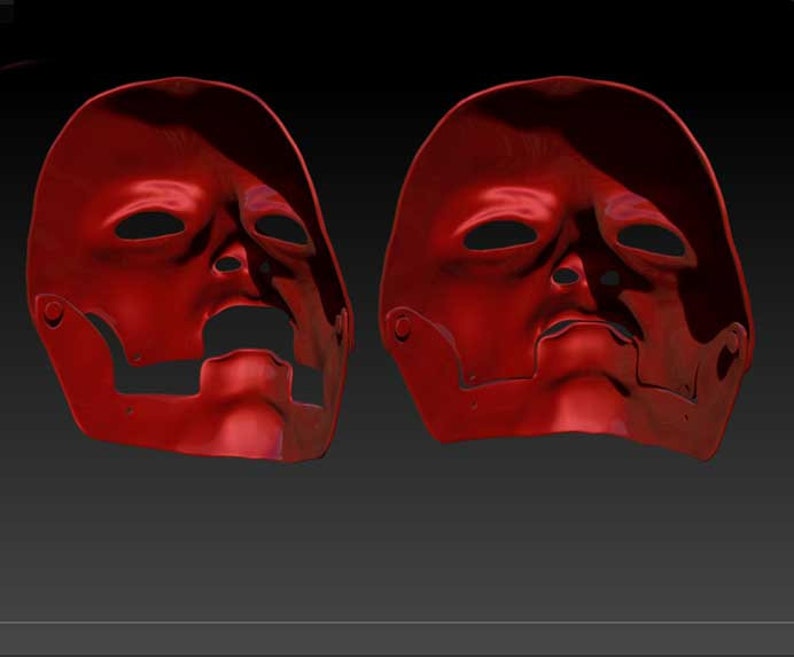 Scary Halloween Mask With Hinged Moving Jaw , 3D File STL Only - Etsy