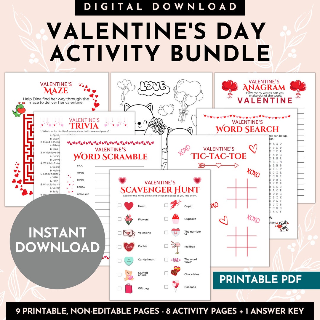 Valentine's Day Activity Bundle - Etsy